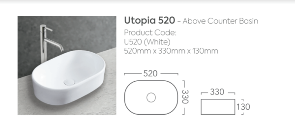 Utopia - Above Counter Basin | RFBath